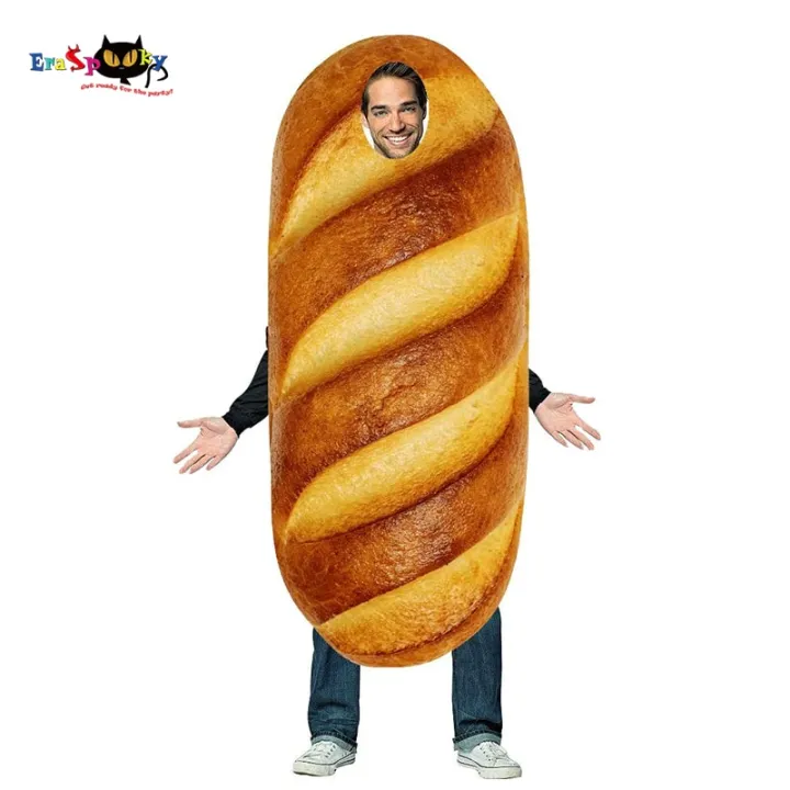 ♦☊ Adult Loaf of Bread Costume Food Fancy Dress Halloween Outfits for ...