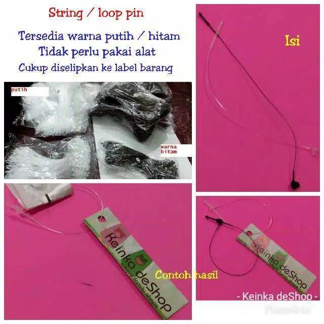 String Loop Lock pin Tali plastik lingkar gantung merk harga bandrol ...