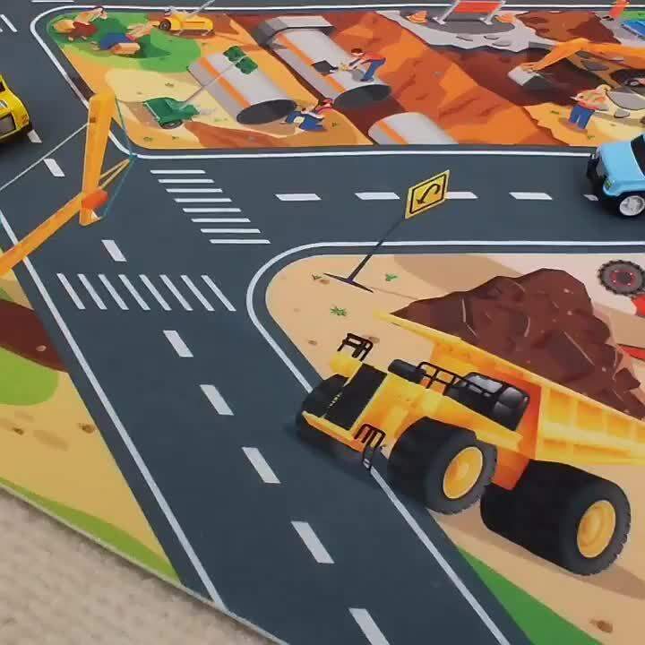 Baby Play Mat City Traffic Road Map Mat Car Car Parking Lot Map Traffic ...
