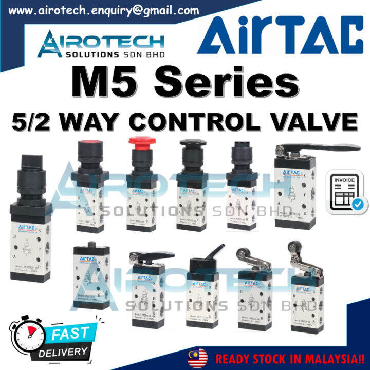AirTAC Control Valve 5/2 way M5 Series Mechanical Valve Limit Switch Valve 1/4" *Invoice ...