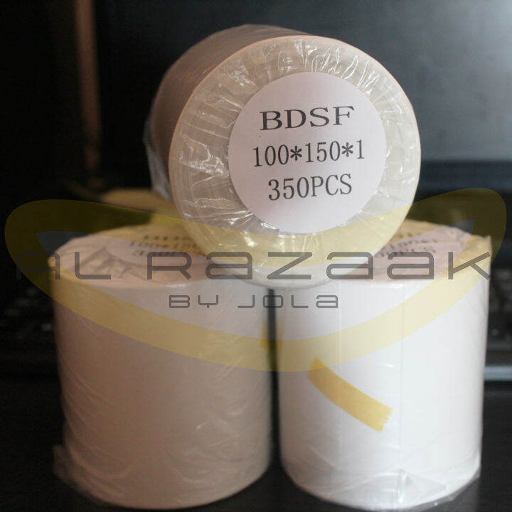 Roll Kertas Label Barcode Direct Thermal Sticker Ukuran 100 x 150 mm(A6) Isi 250 350 pcs Untuk ...