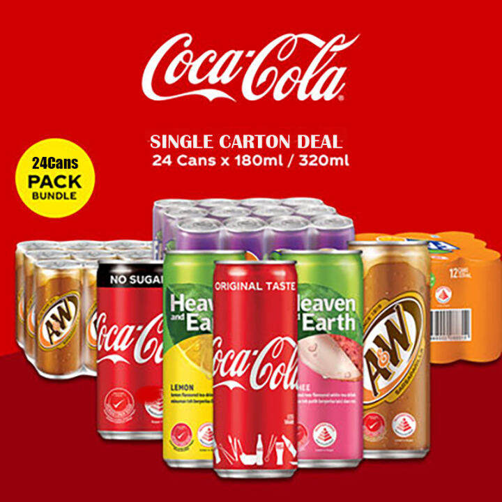 COKE CLASSIC/ORIGINAL /ZERO/LIGHT/ A&W/ Sprite - 320ml x 24cans ...