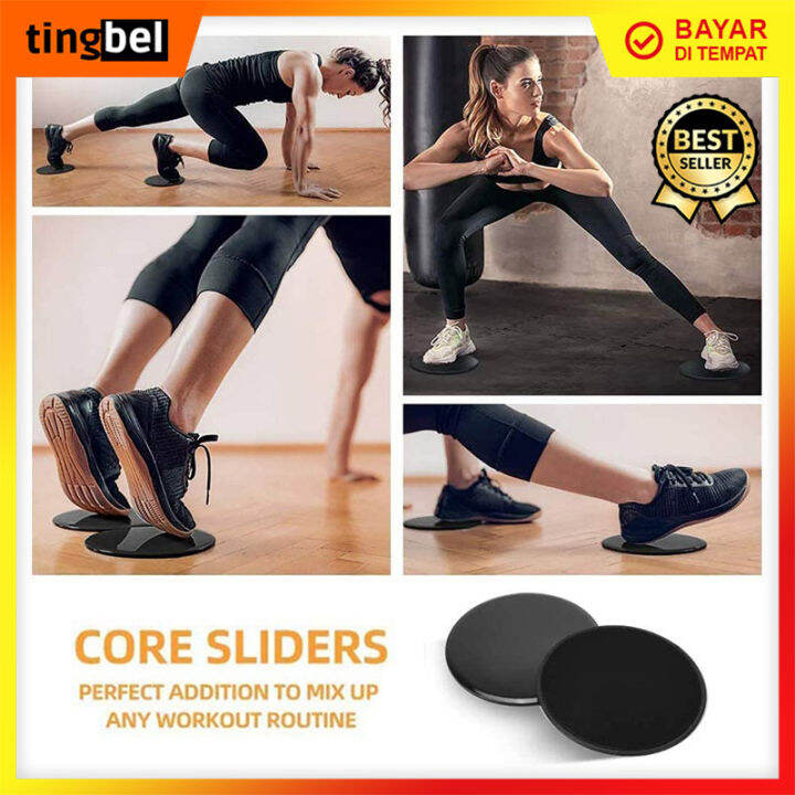 [2 pcs] Sliding Disc Core Slider Workout Exercise Fitness Piringan Yoga ...