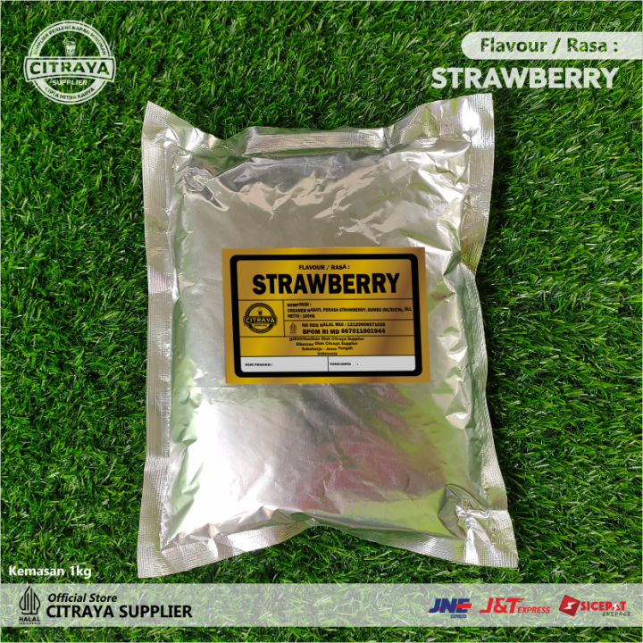 BUBUK MINUMAN CITRAYA POWDER RASA STRAWBERRY / BUBUK STRAWBERRY ...