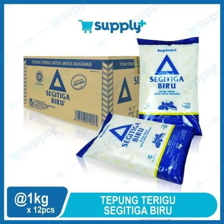 Tepung Terigu SEGITIGA BIRU 1 Kg Isi 12 pcs Per Karton | Lazada Indonesia