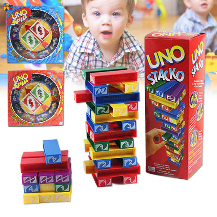 LIB Uno Jenga Classic Game Stacko Game Blocks Tumbling Tower Stacking ...