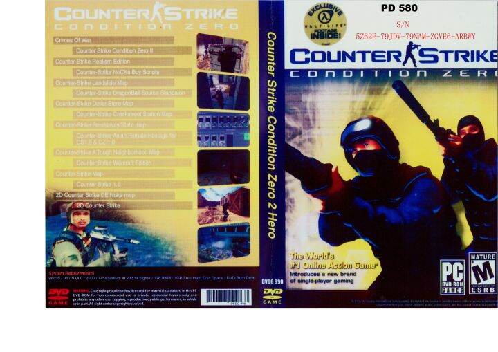 PC game COUNTER STRIKE CONDITION ZERO 2 HERO - 1 DVD | Lazada