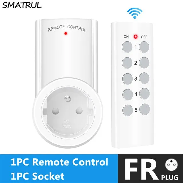 [Genuine] SMATRUL Wireless Remote Control Smart Socket EU UK French ...