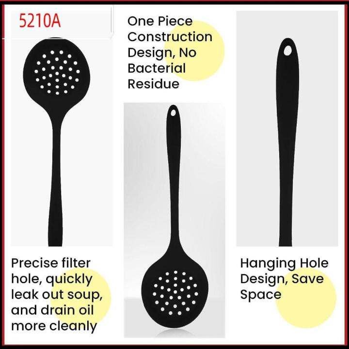 5210A ซิลิโคนทำจากซิลิโคน กระชอนไม่ติด 12.63.9นิ้วค่ะ อุปกรณ์ในครัว ช้อนเจาะรู ทนทานต่อการใช้งาน ...