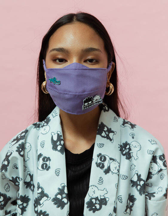 ATSTHELABEL BADTZ-MARU ORCHID COVER UP CLOTH MASK WITH PATCHES (ATS x ...