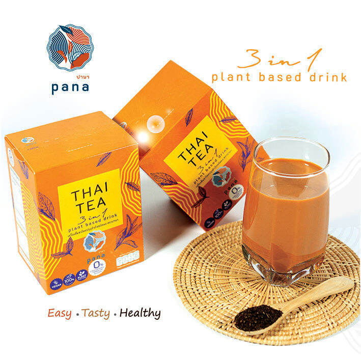 ชาไทย Thai Tea 3-1 plant based drink เครื่องดื่มชาไทยสำเร็จรูป ชาอัสสัม มังสวิรัติ วีแกน ชานม ...
