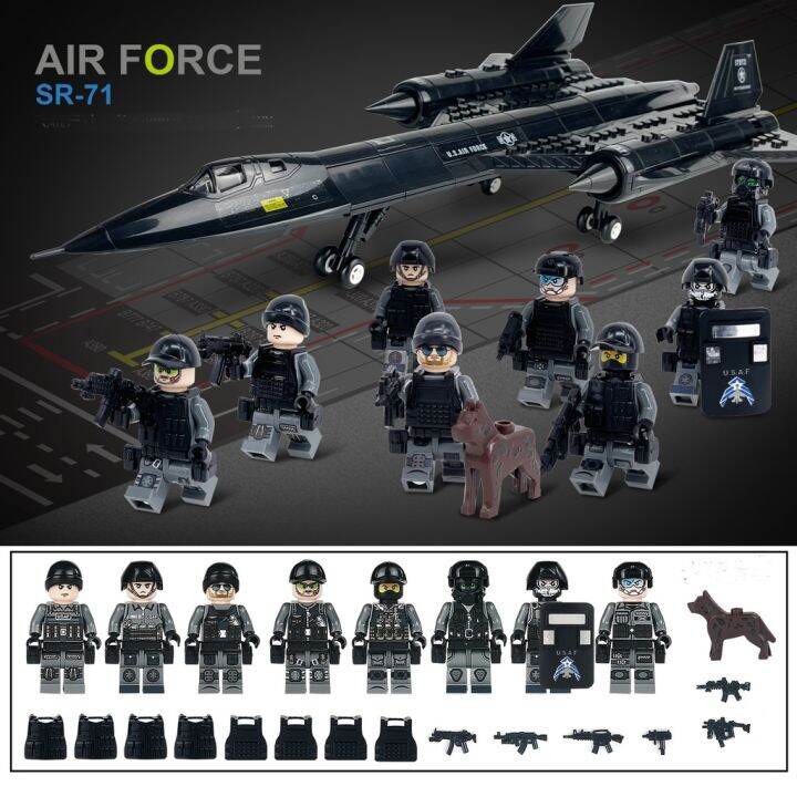 Legoing City Police SWAT Special Forces Modern Soldier SR-71 Blackbird ...