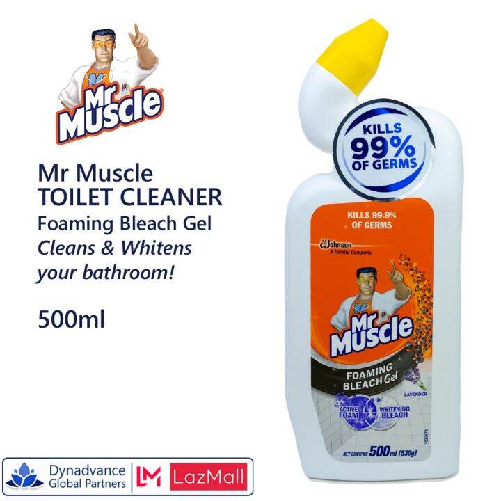 Mr. Muscle Toilet Cleaner Foaming Bleach Gel Multipurpose Toilet ...