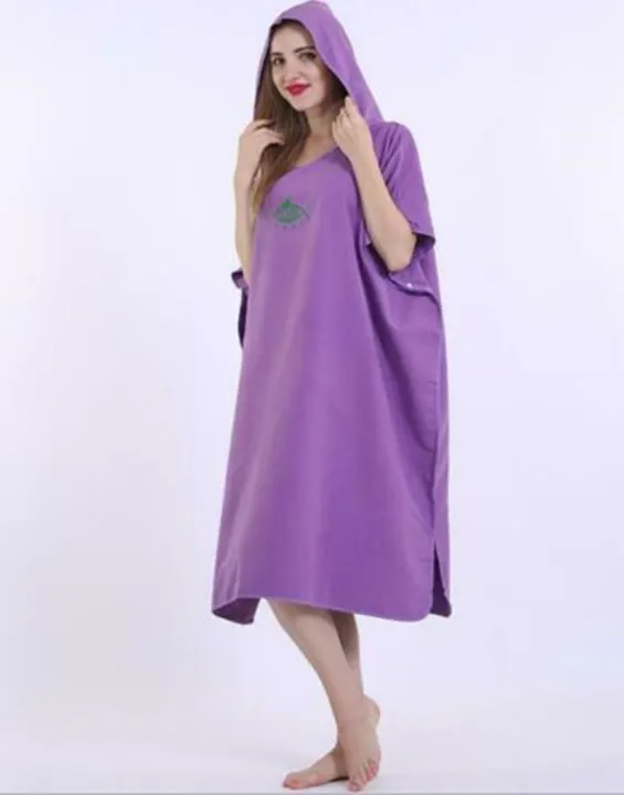 Poncho Towel Bath Dry Beach Quick Hooded Women Changing Robe | Lazada PH