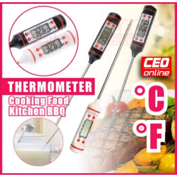CEO 🇲🇾 Digital Thermometer Cooking Food Kitchen BBQ Probe Meat Water ...