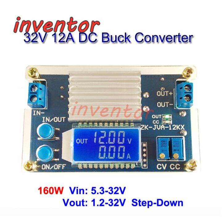 32V 12A DC DC Buck Converter CC CV Variable DC Power Supply Module ...