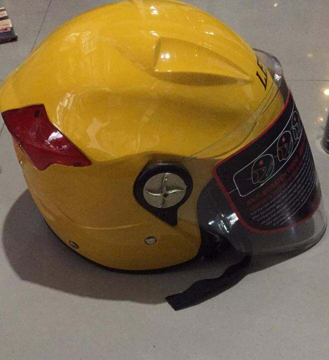 LEVIN MOTORCYCLE HALF FACE HELMET YELLOW | Lazada PH