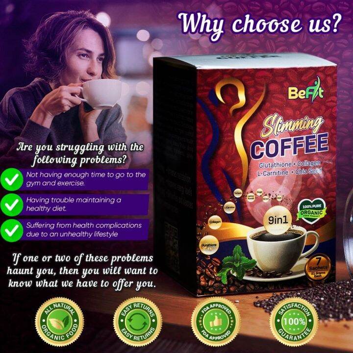 PHC03-A Befit Healthy Slimming Coffee drink with Glutathione, Collagen ...