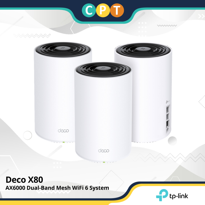 [NEW ARRIVAL] TP-Link Deco X80 AX6000 Dual-Band Whole Home AI Mesh WiFi 6 Gigabit Router | Lazada PH
