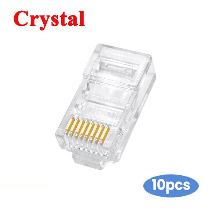 Cat6 RJ45 Connector Ethernet Cables Plug Gold-plated Category 6 1000M ...