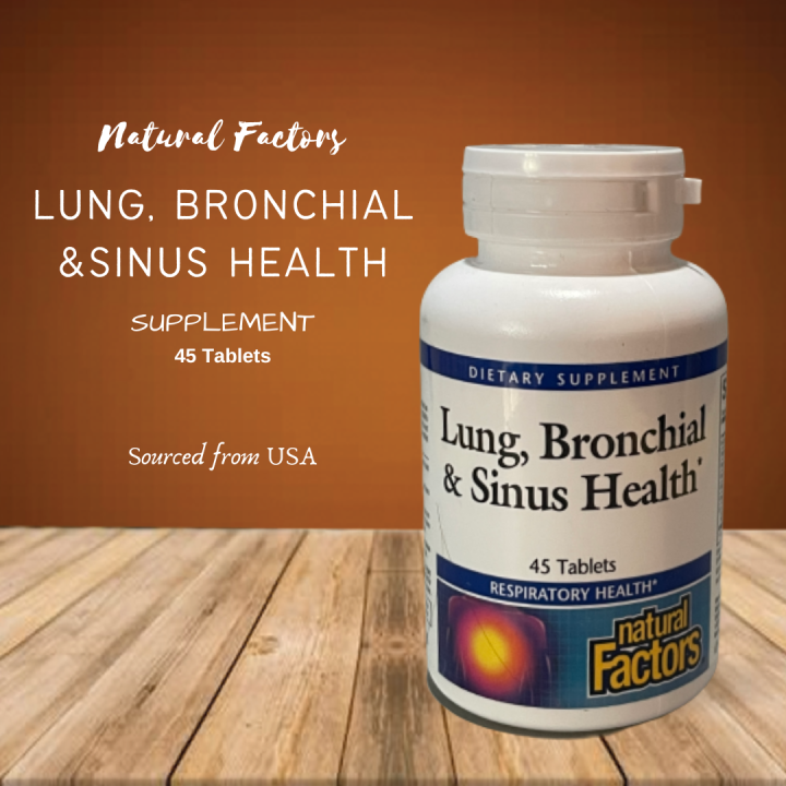Lung Bronchial and Sinus Health with NAC by Natural Factors 45 tablets ...