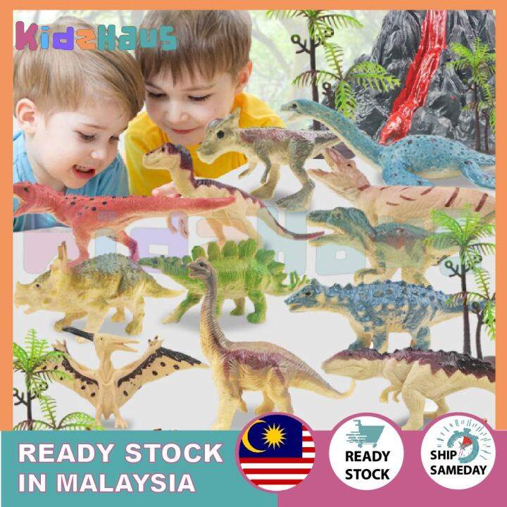 Mini Dinosaur Figures with Tree | Sub-solid Dinosaur Toy Set | Animal ...