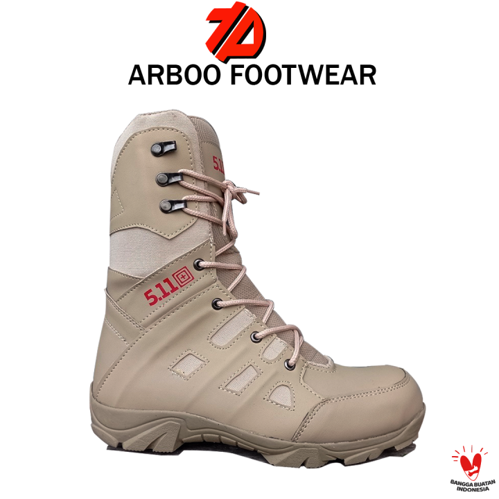 sepatu safety boots pdl 511 krem tactical quaity ori arboo | Lazada ...