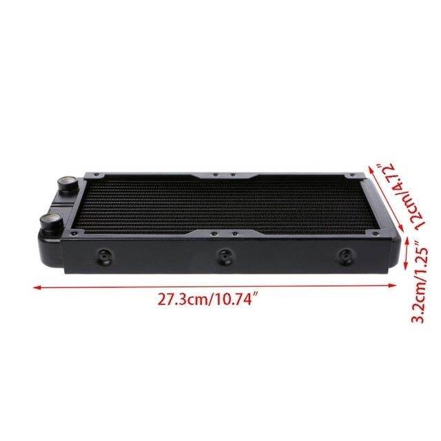 2022 New 360mm Aluminum Computer Radiator Water Cooler 18 Tube Cpu Heat ...