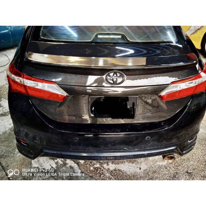 Toyota altis 2014 2015 2016 2017 carbon fiber rear trunk | Lazada