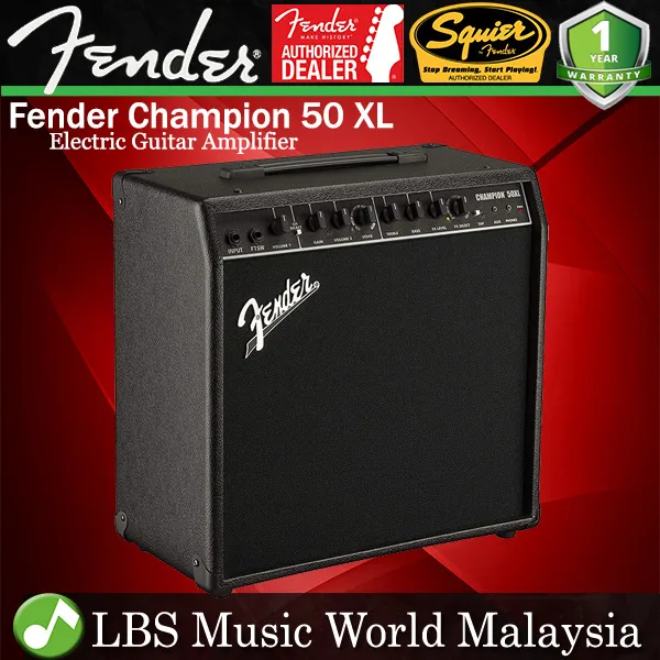 Fender Champion 50 XL 2 Channel 50 Watts 120V Electric Guitar Amplifier ...