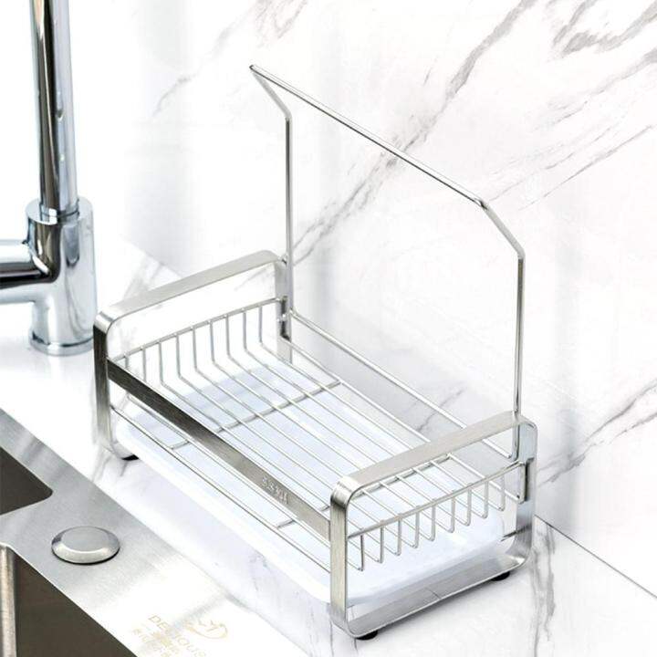 UNQCSA เคาน์เตอร์ ครัว สแตนเลส ที่แขวนผ้าเช็ดจาน มัลติฟังก์ชั่น ออแกไนเซอร์จัดเก็บ ราวแขวน ...