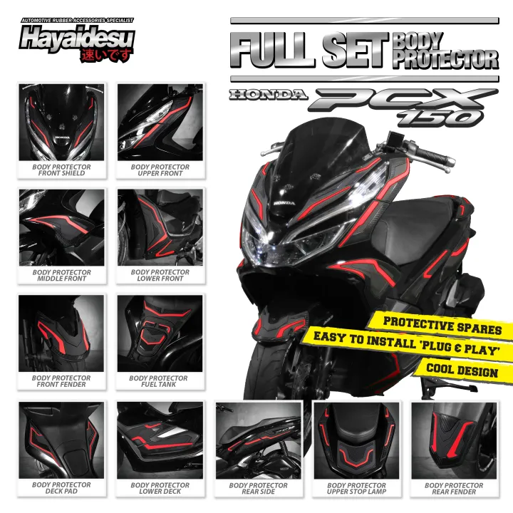 Hayaidesu Honda PCX 150 Full Set Body Protector Cover | Lazada PH