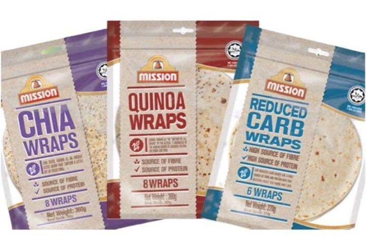 Healthy Wraps (Chia Wrap/Reduced Carbs Wrap/Quinoa Wrap) | Lazada