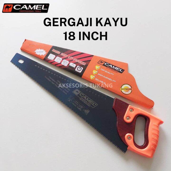 Gergaji Kayu Gagang Karet 18 Inch Camel Gergaji Potong Gergaji Belah ...