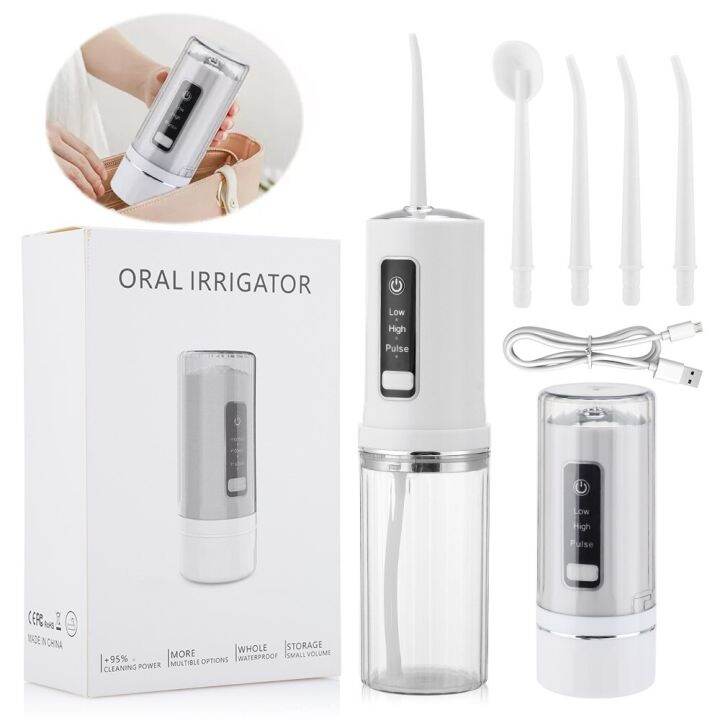 Portable Oral Irrigator Dental Water Jet Flosser For Travel Electric ...