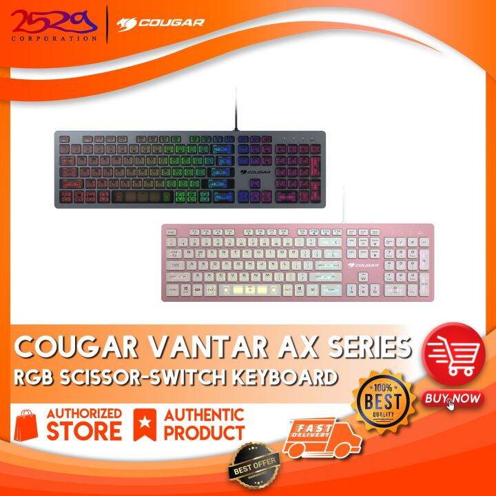 COUGAR | VANTAR AX Aluminum RGB Scissor Switch Keyboard | Lazada PH