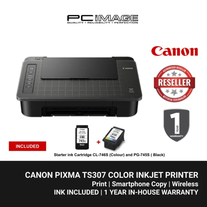 CANON Pixma TS307 Wireless A4 Inkjet Printer | Lazada