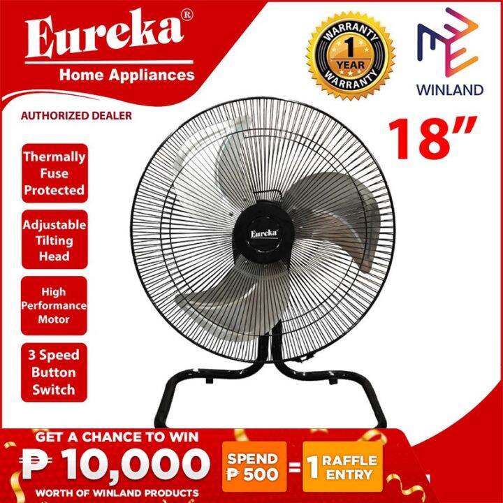 EUREKA Original 18" Industrial Floor Fan | Electric Fan 70w EIFF-18 ...