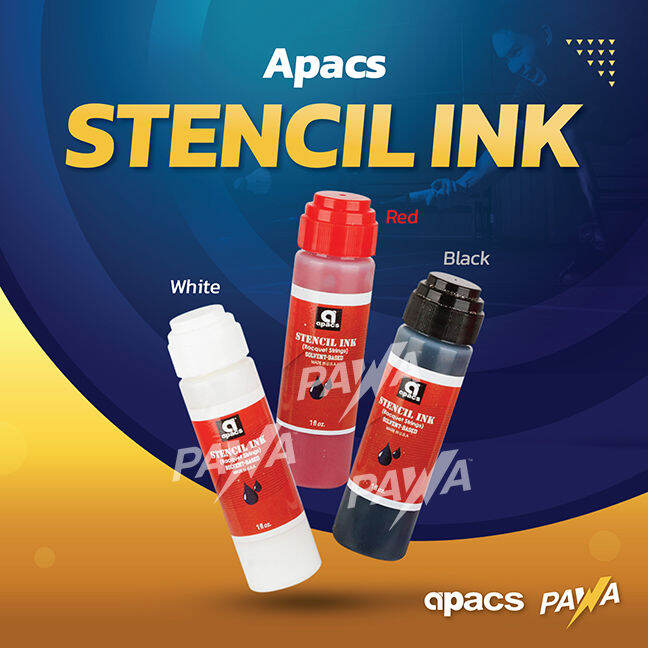 Apacs Badminton Tennis Squash Racquet Racket Stencil Ink (Solvent-Based ...