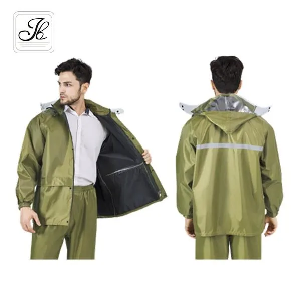 [YU]JBEE (J0992) Outdoor Thickened Reflective Strip Rain Coat ...