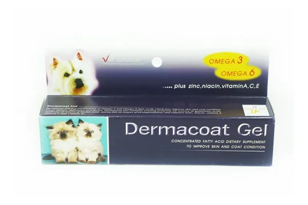 Dermacoat gel เดอมาโค้ท เจล เจลบำรุงขนและผิวหนังสำหรับสัตว์เลี้ยง 120 ...