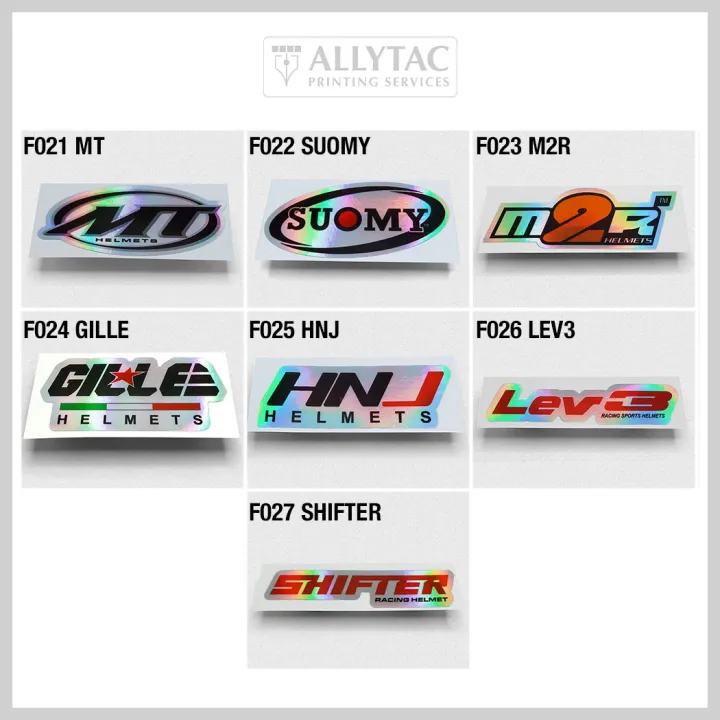 Hologram Laminated Helmet stickers Part 02 | Lazada PH