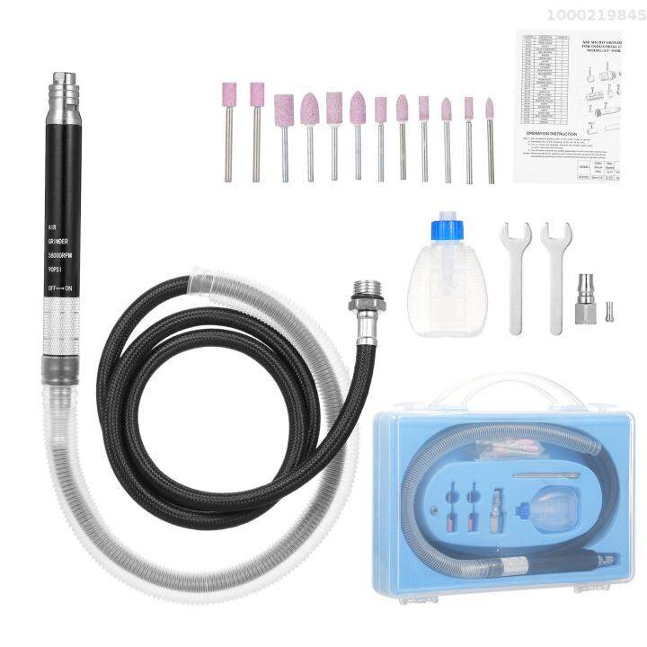 Smart Sensor Pencil Type Air Grinder with Air Hose 2 Collets 1/4 Inch ...