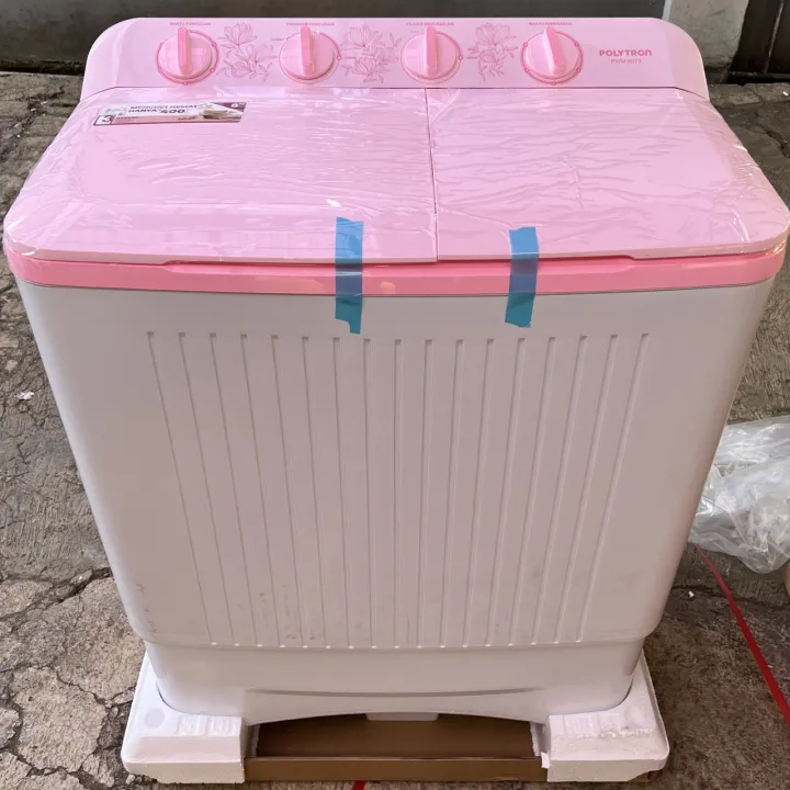 POLYTRON Mesin Cuci 2 tabung 8 kg PWM8073 Original Garansi Resmi Twin ...
