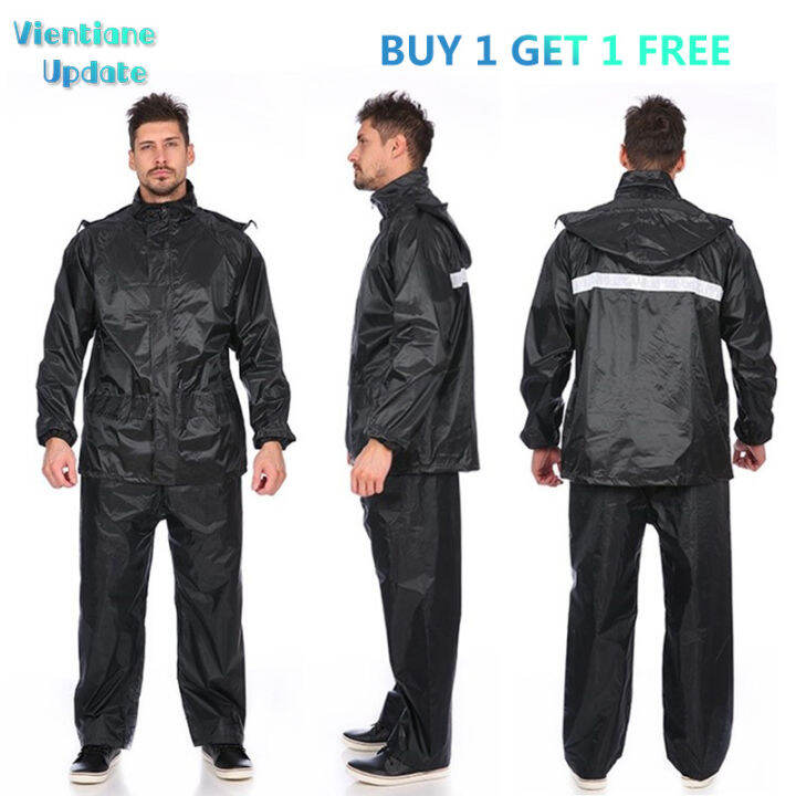 【BUY 1 TAKE 1】99 police raincoat Black Adults Raincoat Men Outdoor Rain ...