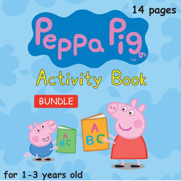 Bundle: Peppa Pig Themed Busy Book | Learning Binder for Kids (1-3 ...