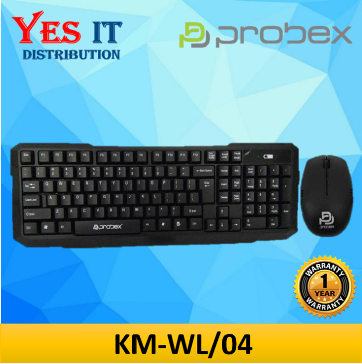 PROBEX 2.4GHZ WIRELESS KEYBOARD MOUSE COMBO PACK | Lazada