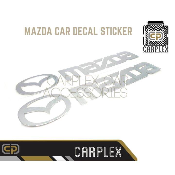 Mazda Decal Sticker MATTE CHROME DECAL STICKER Personalized Logo ...