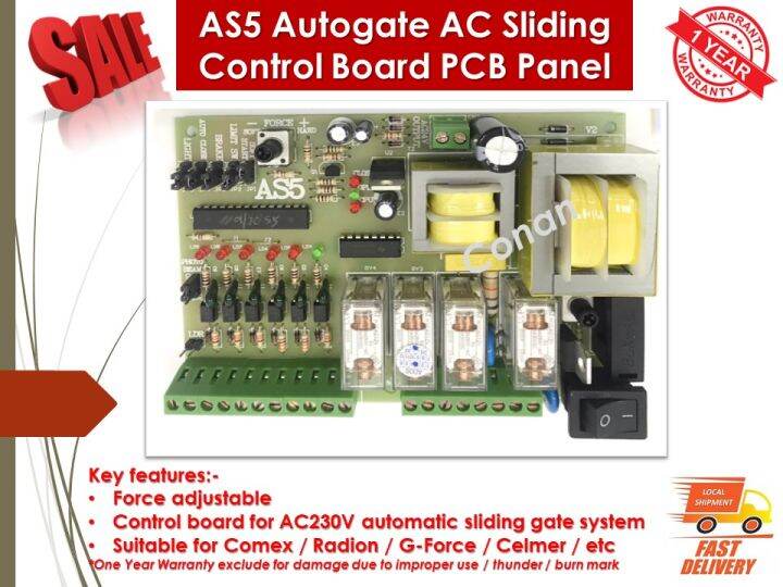 AS5 Autogate AC Sliding Control Board PCB Panel (Compatible to F5 Board ...