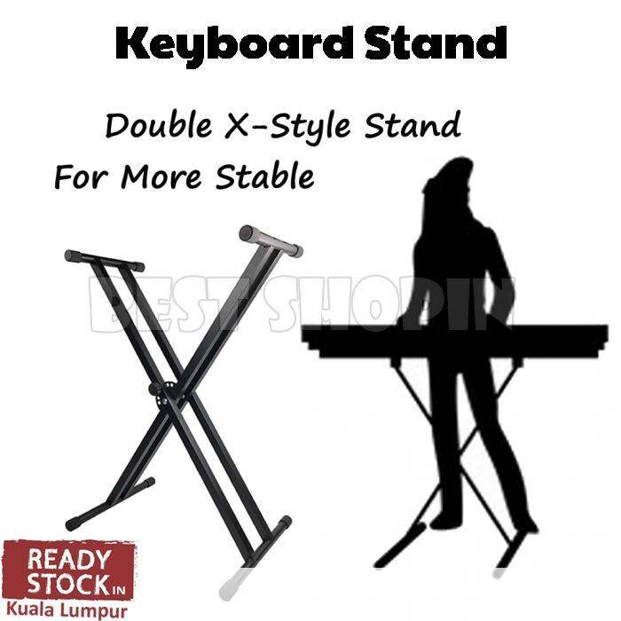 X-Style Adjustable Keyboard Piano X Frame Stand Heavy Duty Aluminum ...